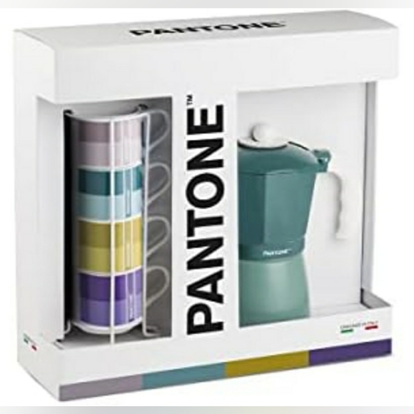 Pantone | Kitchen | Pantone Italian Set 4 Coffee Espresso Cups Rack ...